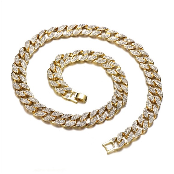 Accessories | Mens 18k Iced Out Hip Hop Gold Necklace | Poshmark